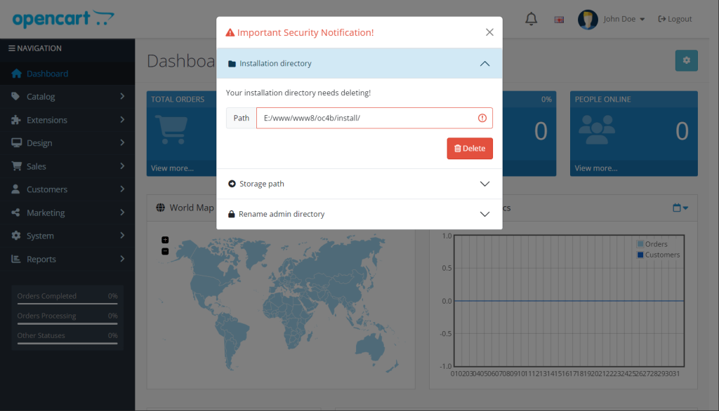 OpenCart 4 安裝教學(v4.0.2.3) – OpenCart 台灣 – 可自由下載程式的購物網站系統